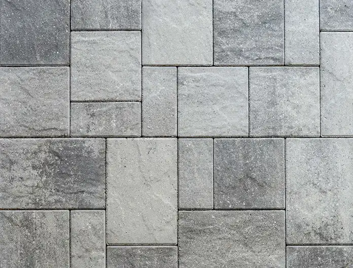 light grey rectangle pavers
